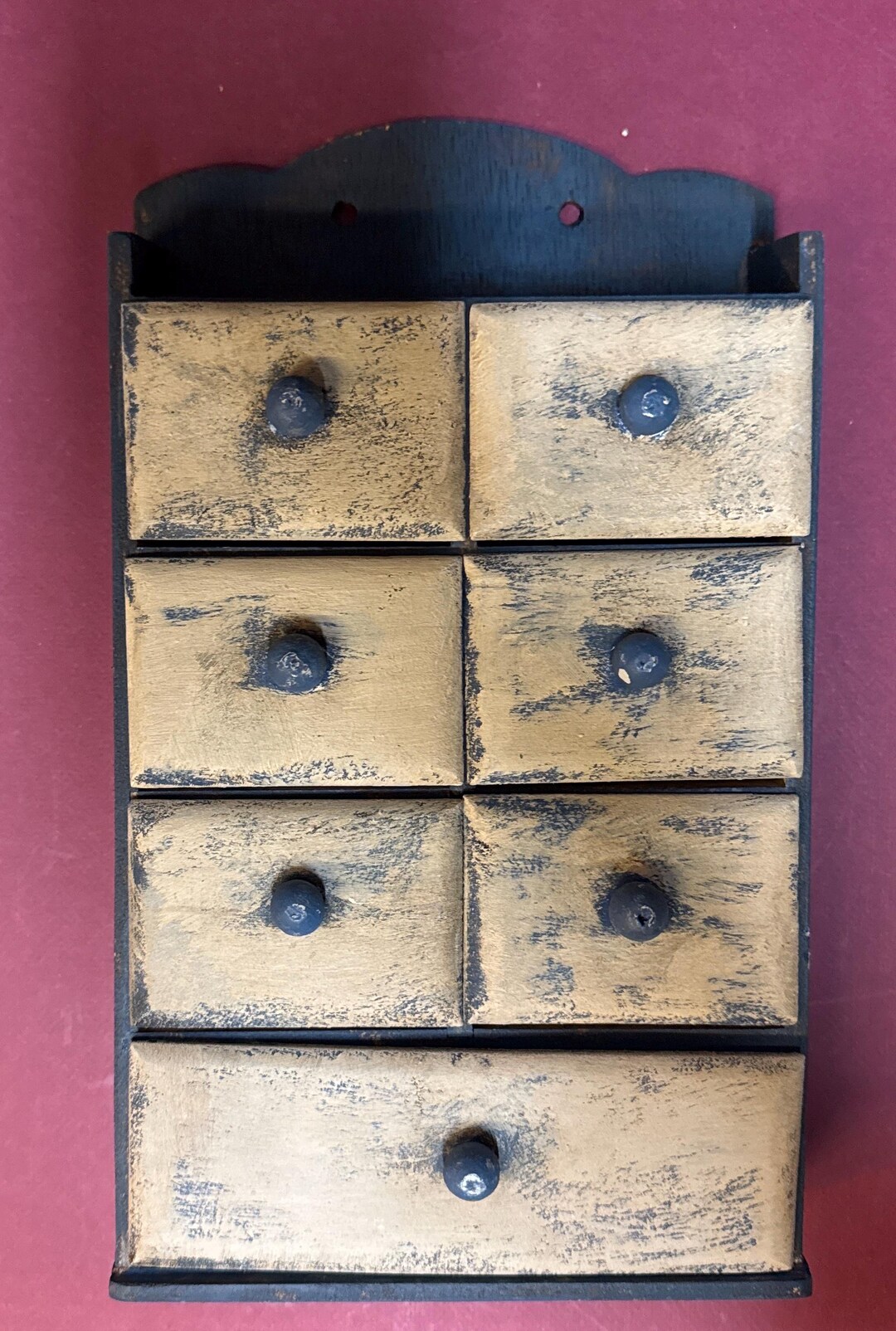 Vintage Wooden Colored Small Drawers - Etsy