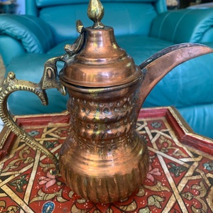 Vintage Arabic Copper Pitcher With Handle 8” #19# - Etsy