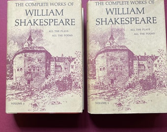 Vintage Booksthe Complete Works of William Shakespeare Set of 2 Books Hardcover Book Set-book ...