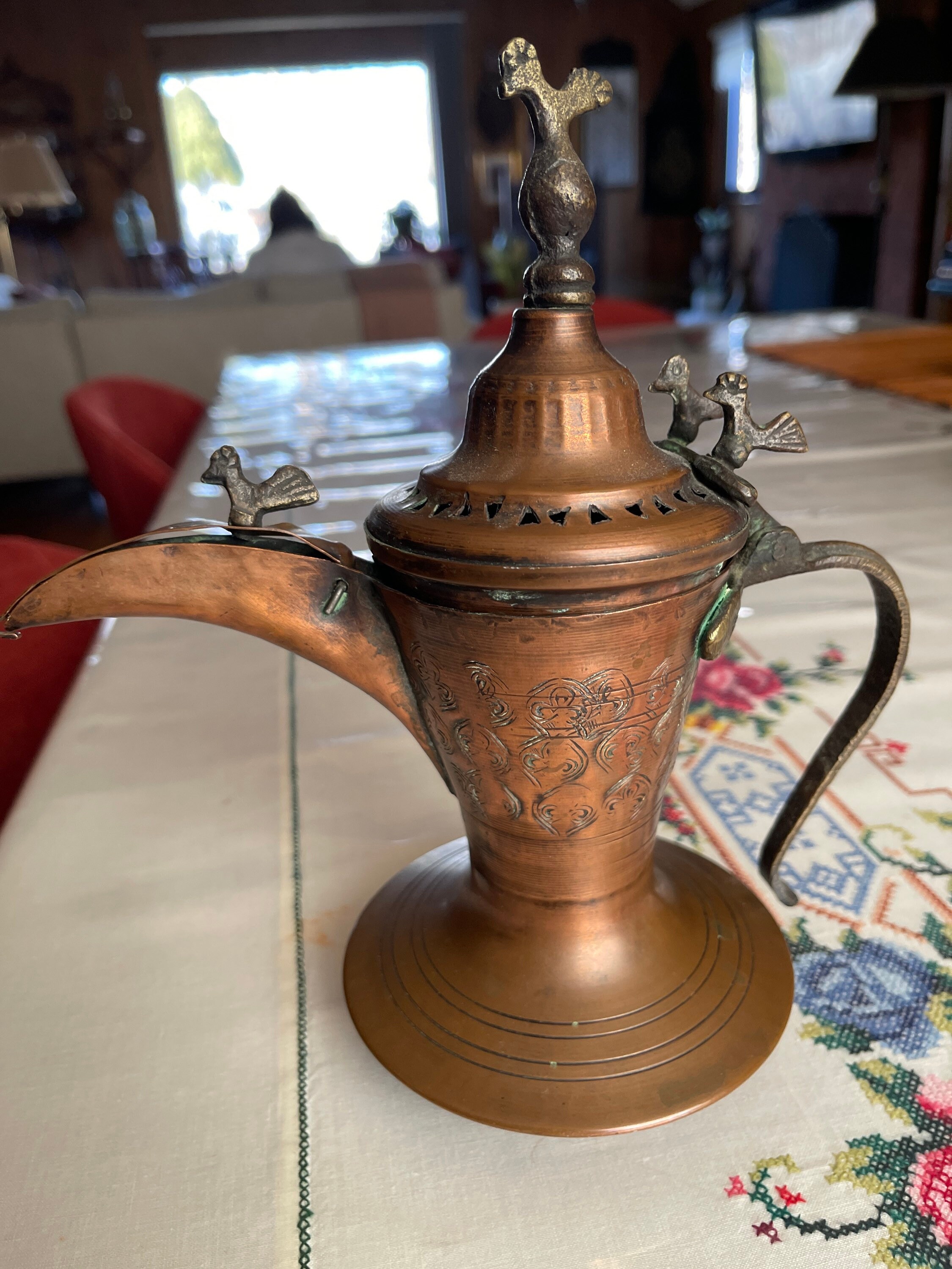 Vintage Middle Eastern Handmade Brass Coffee Maker Dallah 9 - Etsy