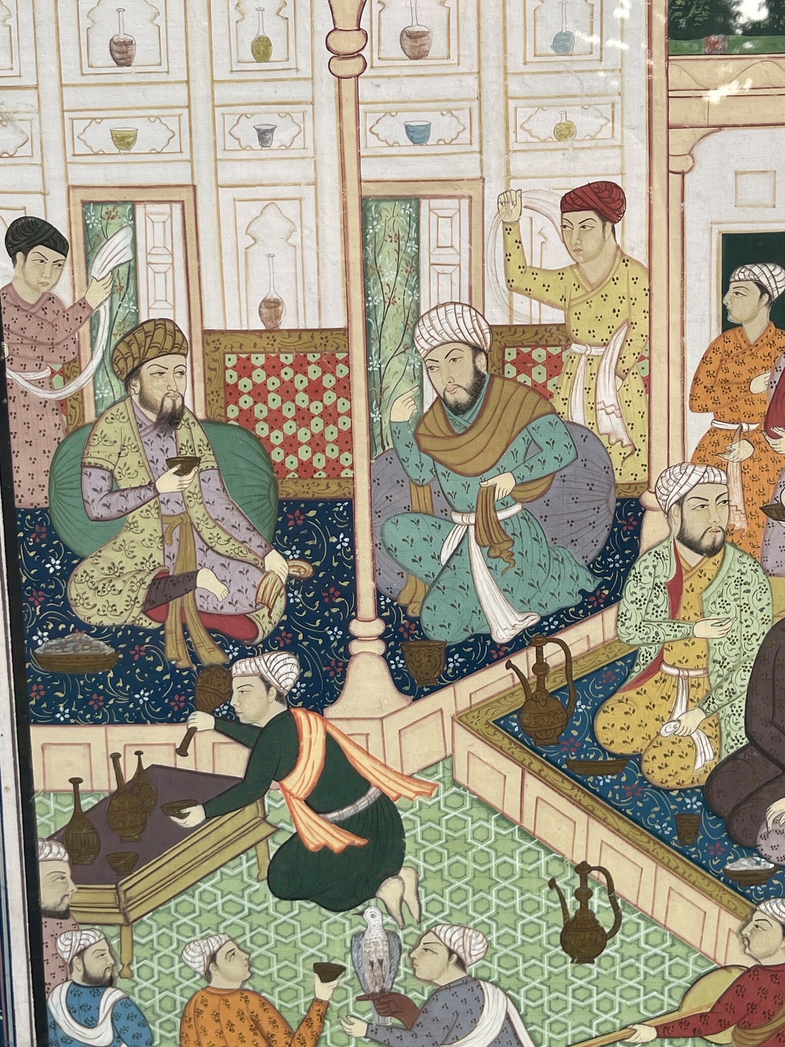 Huge Hand Painted on Silk India-babur Style Miniature Painting - Etsy