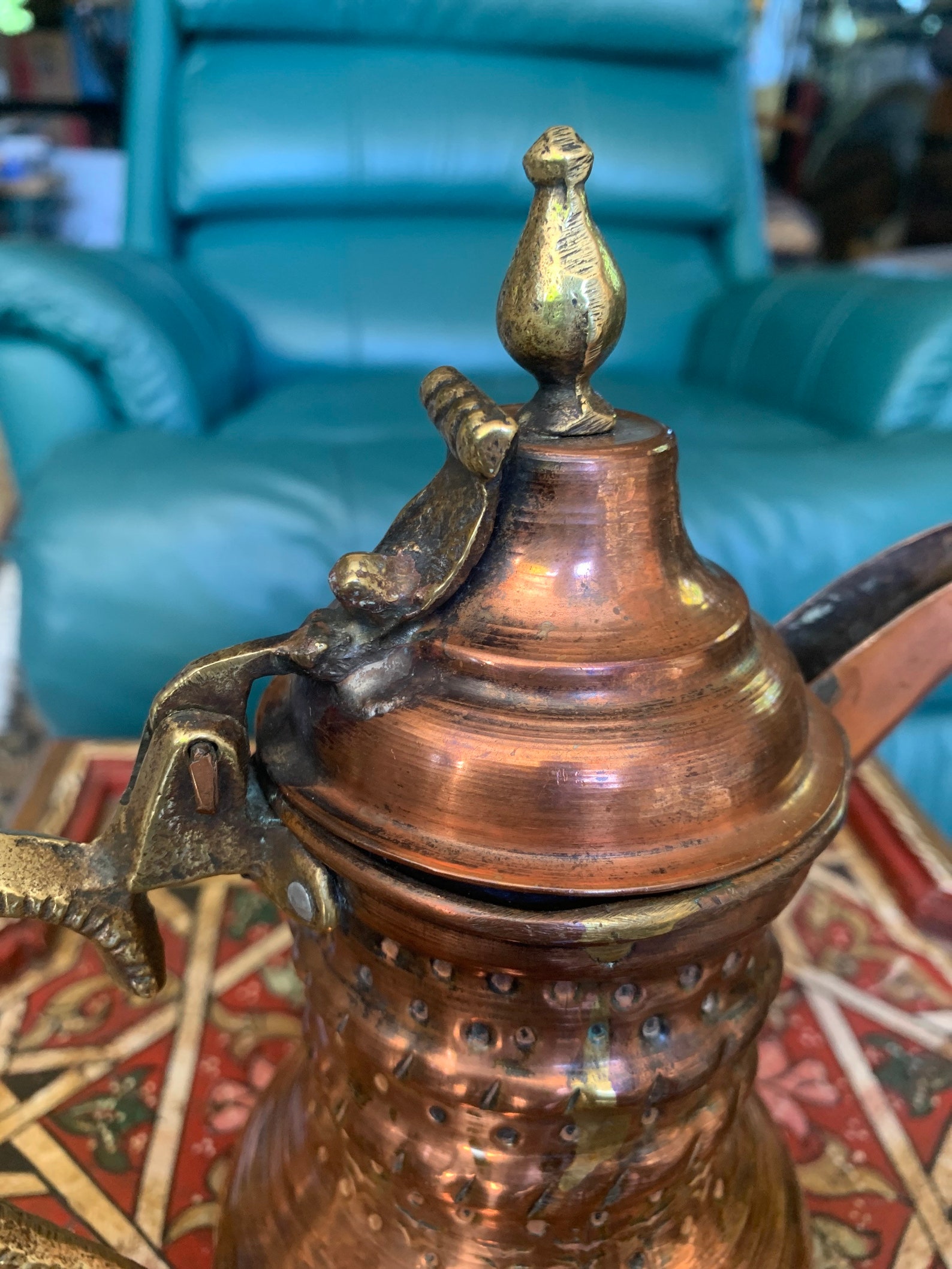 Vintage Arabic Copper Pitcher With Handle 8 19 | Etsy