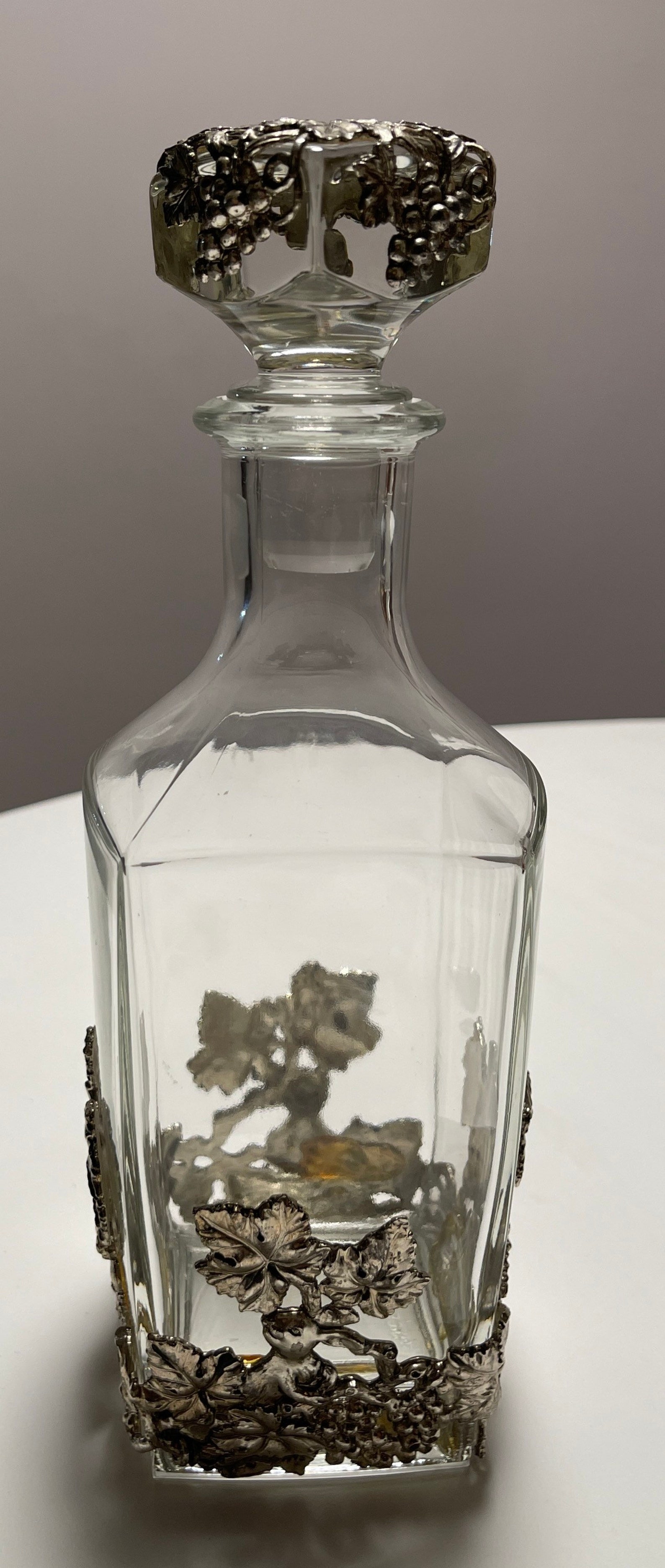 Arthur Court Aluminum Rabbit & Grapes Glass Decanter With - Etsy