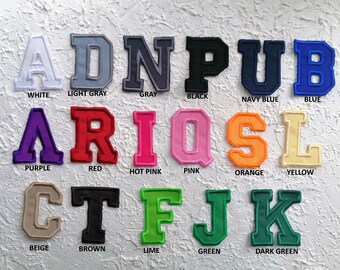 Black English Letters Alphabet Embroidered Iron on Patches for - Etsy