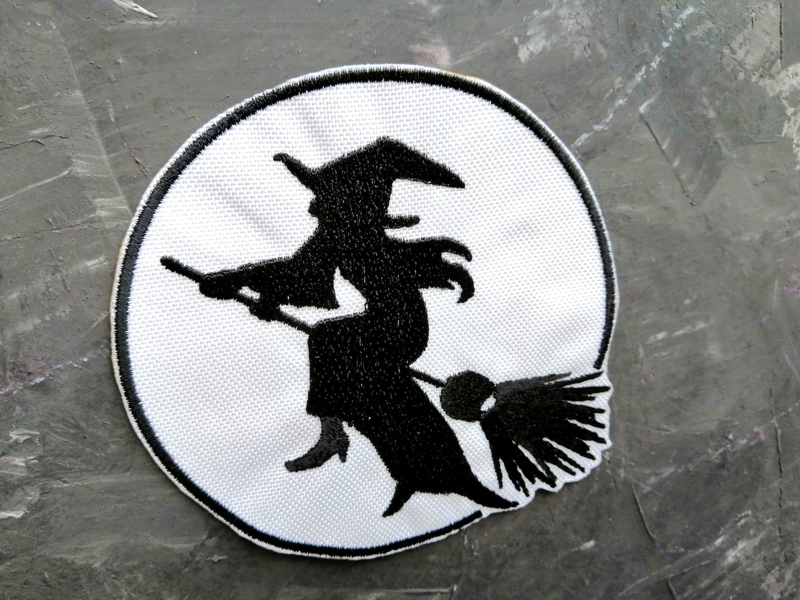 Embroidered Witch on Broom Patch Halloween Patch. - Etsy