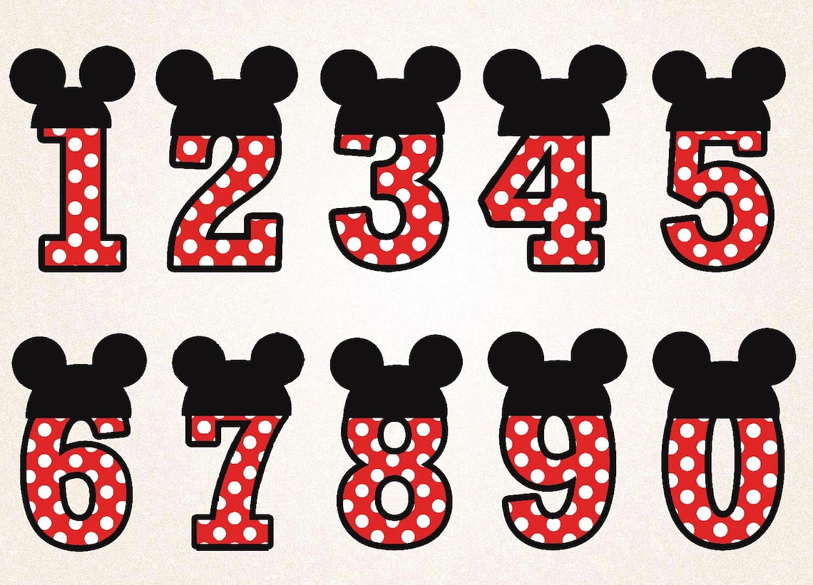 Mickey Mouse Printable Numbers - Printable Online Mickey Mouse Printable Numbers - Printable Online