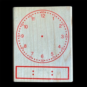 Vintage Time Clock Digital Analog Practice Worksheets Lesson Art Stamp ...