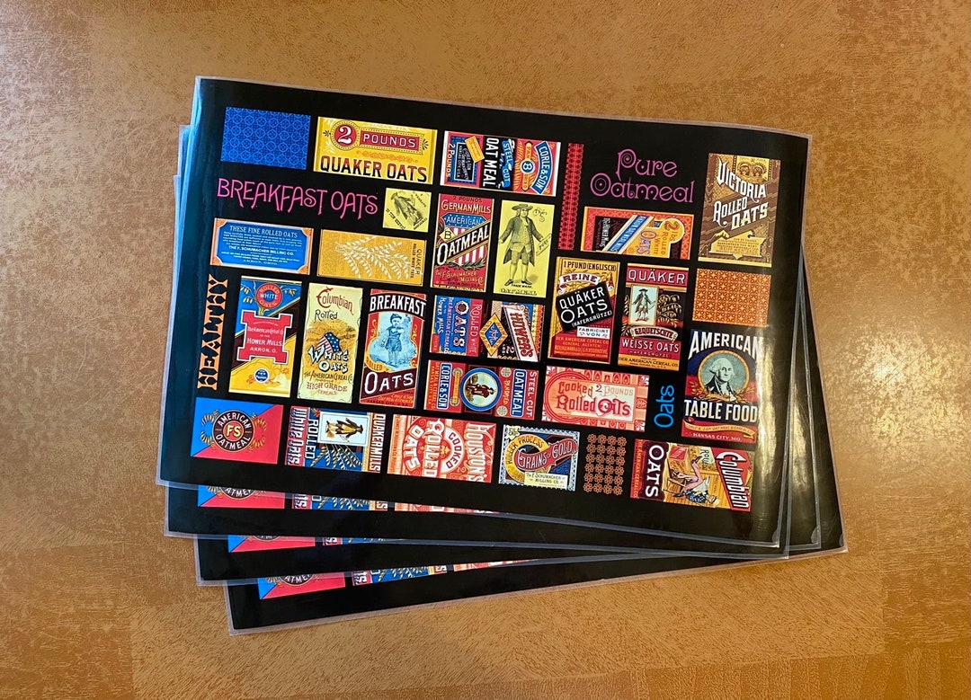 Vintage 1984 A&P Quaker Oats 125th Anniversary Promotional Placemats ...