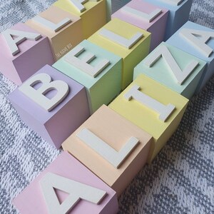 Wooden Name Blocks, Colourful Blocks, Nursery Blocks, Name Blocks ...
