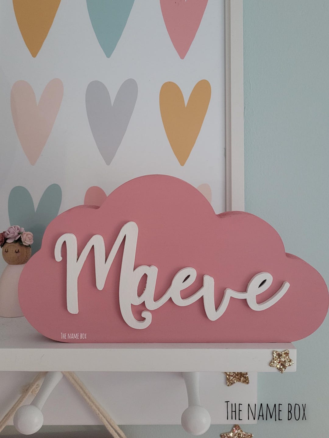 Wooden Name Cloud - Newborn Gift Ideas - Name Cloud - Baby Namesake - Etsy