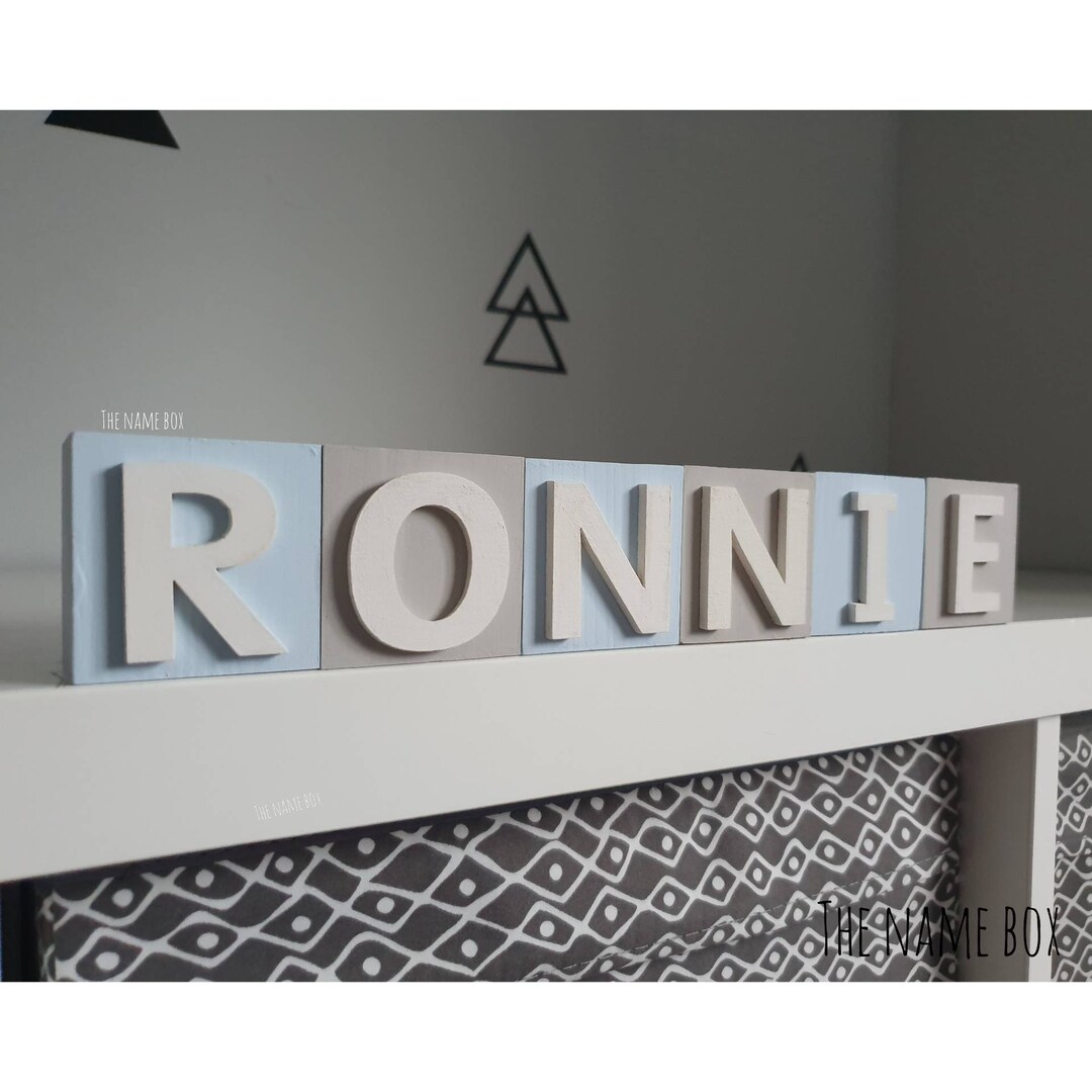 Wooden Name Blocks, Colourful Blocks, Nursery Blocks, Name Blocks ...