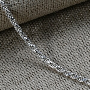 925 Sterling Silver Rope 1.8mm Chain Necklace 18 20 22 24 26 28 30 ...