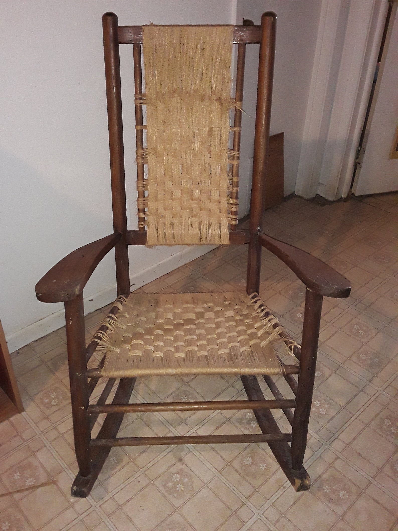 Early 1800s wooden rocking chair | Etsy