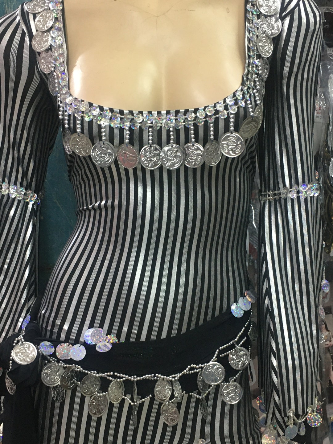 Egyptian New Belly Dance Dress, Saidi Belly Dance Costume, Baladi ...
