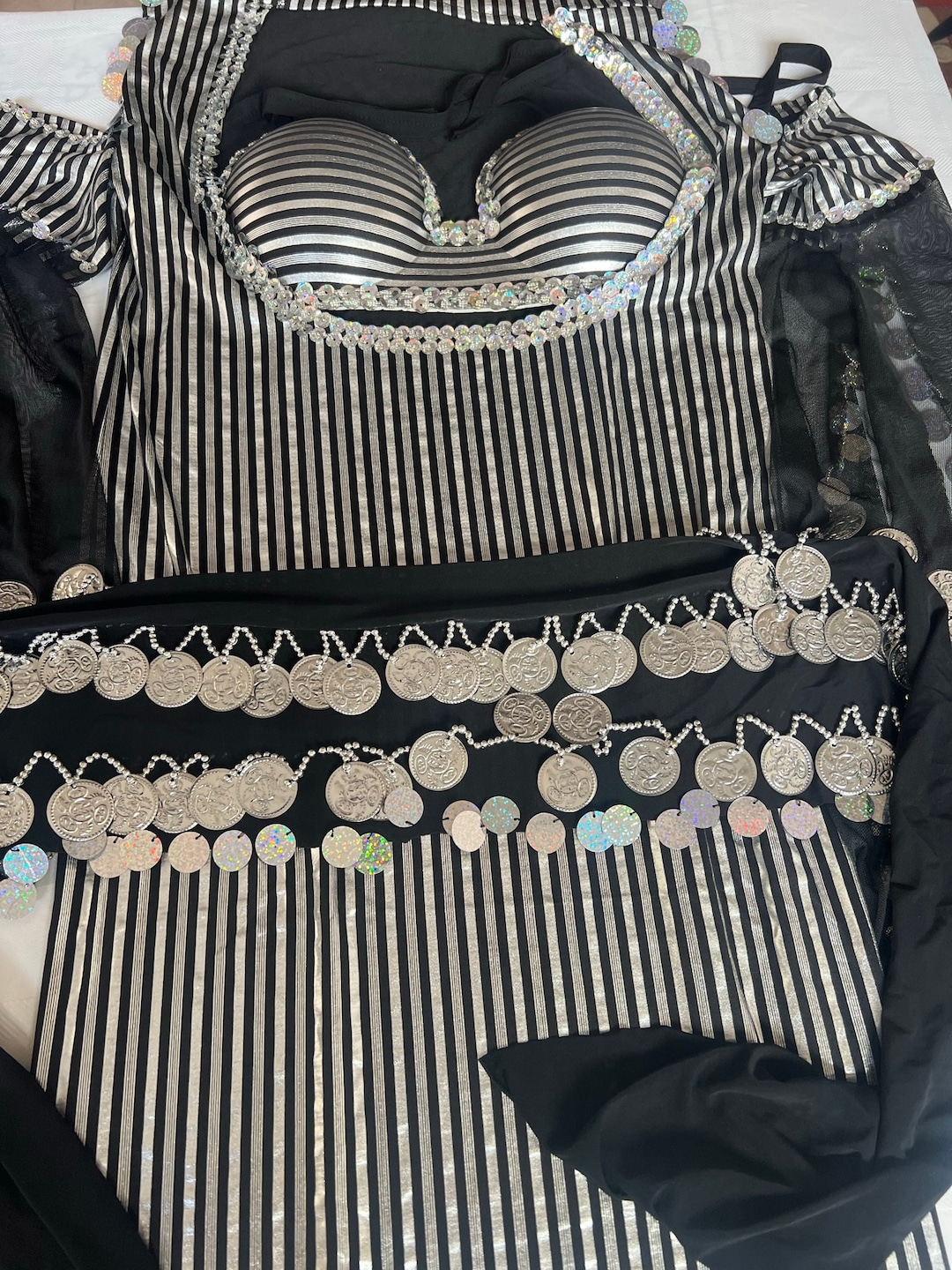 Egyptian Belly Dance Costume Saidi Dress, Baladi Galabeya, Fallahi ...