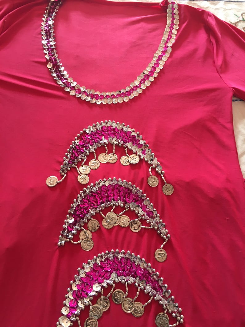 Oriental Egyptian Belly Dance Costume Saidi Dress Baladi - Etsy