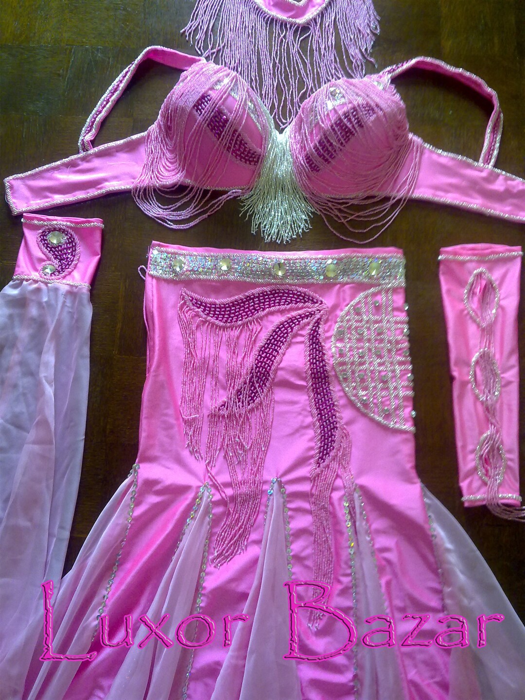 Custom Belly Dance Costume: Handmade Embroidered Outfit, Any Color - Etsy