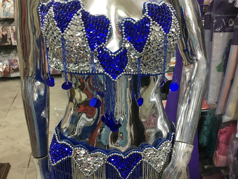 Egyptian Sexy Red Belly Dance Costume Handmade Embroidered - Etsy