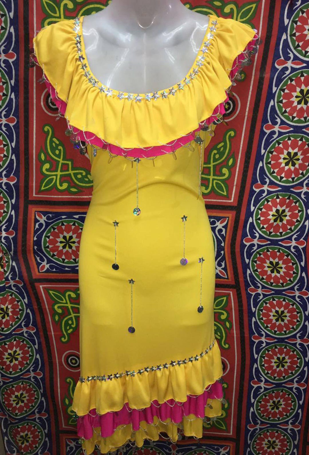 Egyptian Belly Dance Dress Saidi Costume, Baladi Galabia, Fallahi Abaya ...