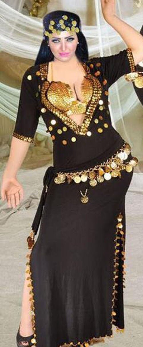 Traje de danza del vientre egipcio Vestido Saidi Baladi - Etsy España