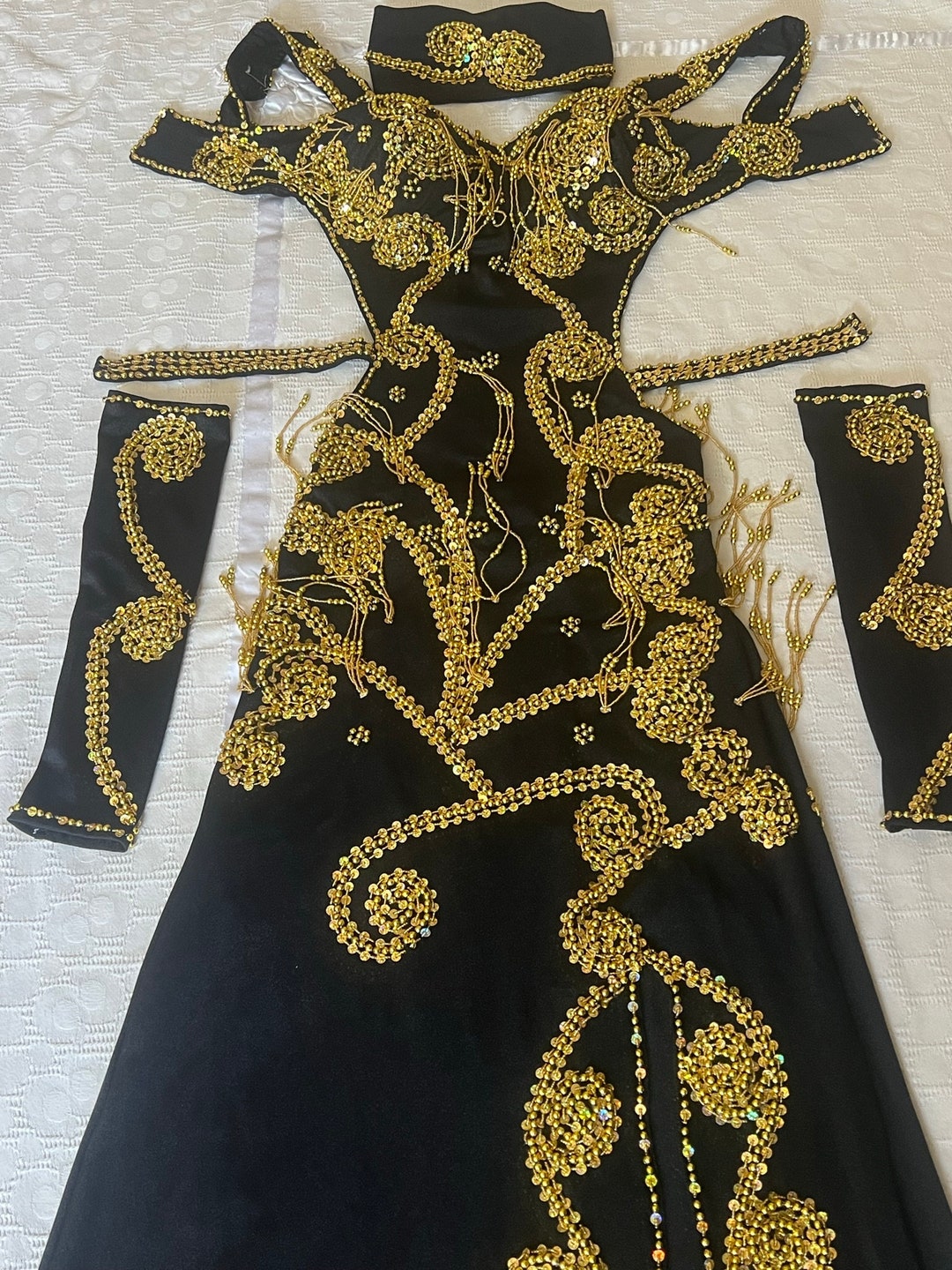 Professional Custom-made Belly Dance Costume BELLYDANCE Dress + 2 ...