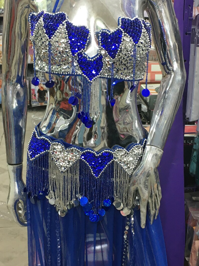 Egyptian Sexy Red Belly Dance Costume Handmade Embroidered - Etsy