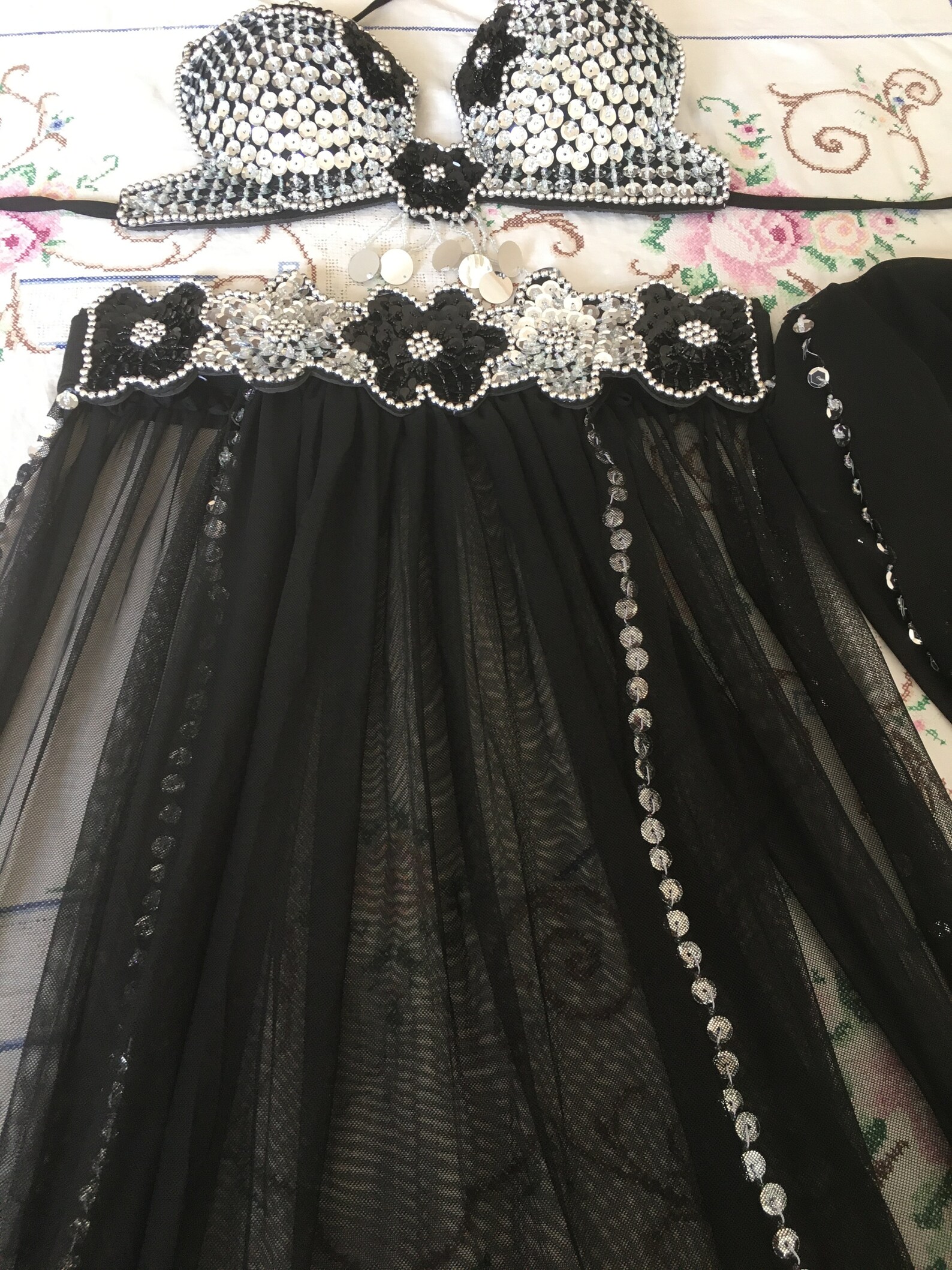 Egyptian Sexy Red Belly Dance Costume Handmade Embroidered | Etsy