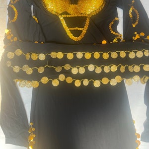 Egyptian Belly Dance Costume Saidi Dress, Baladi Galabia, Fallahi Abaya ...