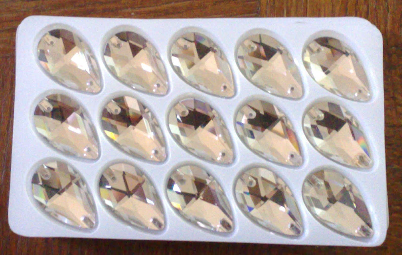 Rainbow Large Teardrop Glass Sew on Stones Rhinestones for | Etsy