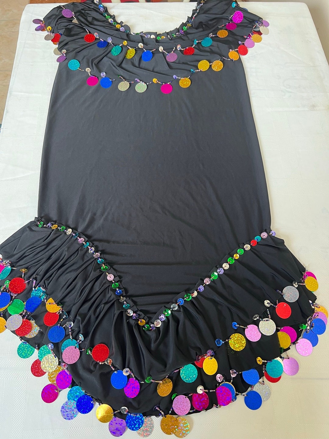 Egyptian Belly Dance Dress Saidi Costume,baladi Galabeya, Fallahi Abaya ...