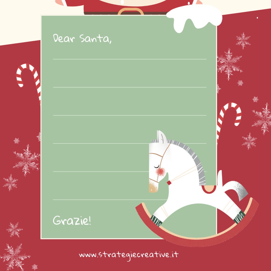 A4 Printable Letter to Santa Claus INSTANT DOWNLOAD, Translation Into ...