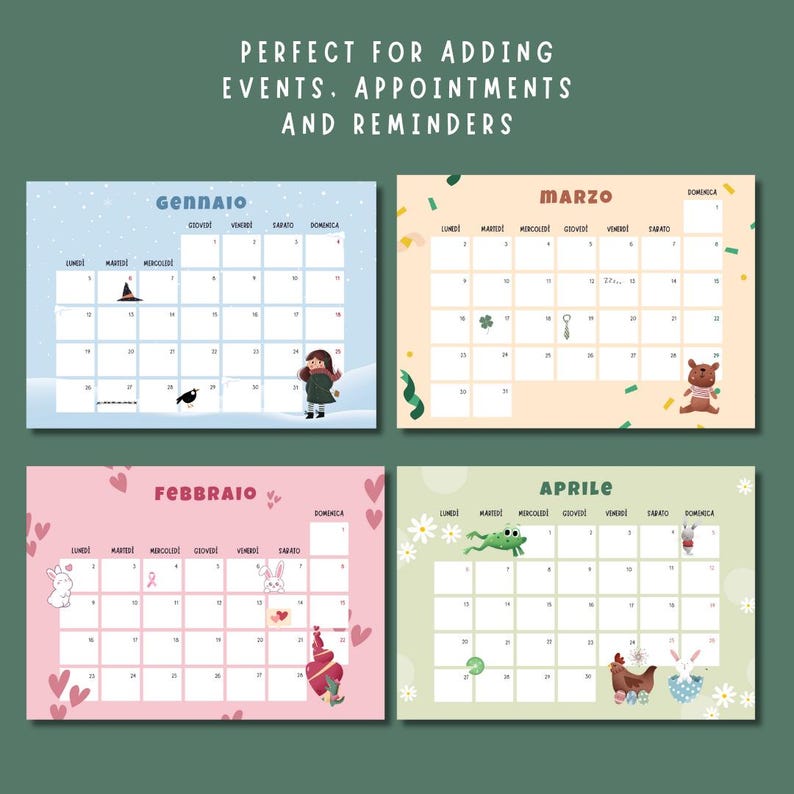 2026 School Calendar: Printable Monthly Planner, A4 Canva Template ...