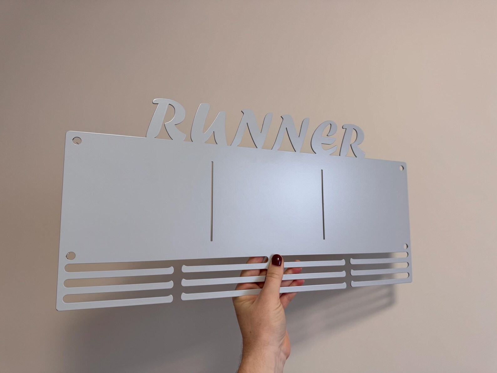 Personalized Medal Rack With Photo Frame, Photo Medal Holder, Runner ...