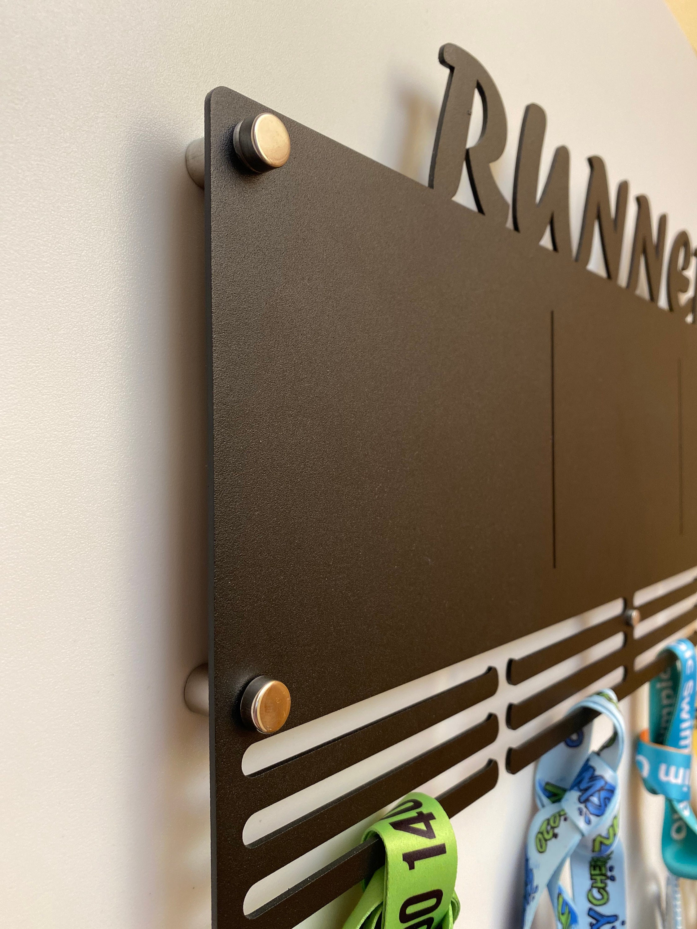 Personalized Medal Rack With Photo Frame, Photo Medal Holder, Runner ...