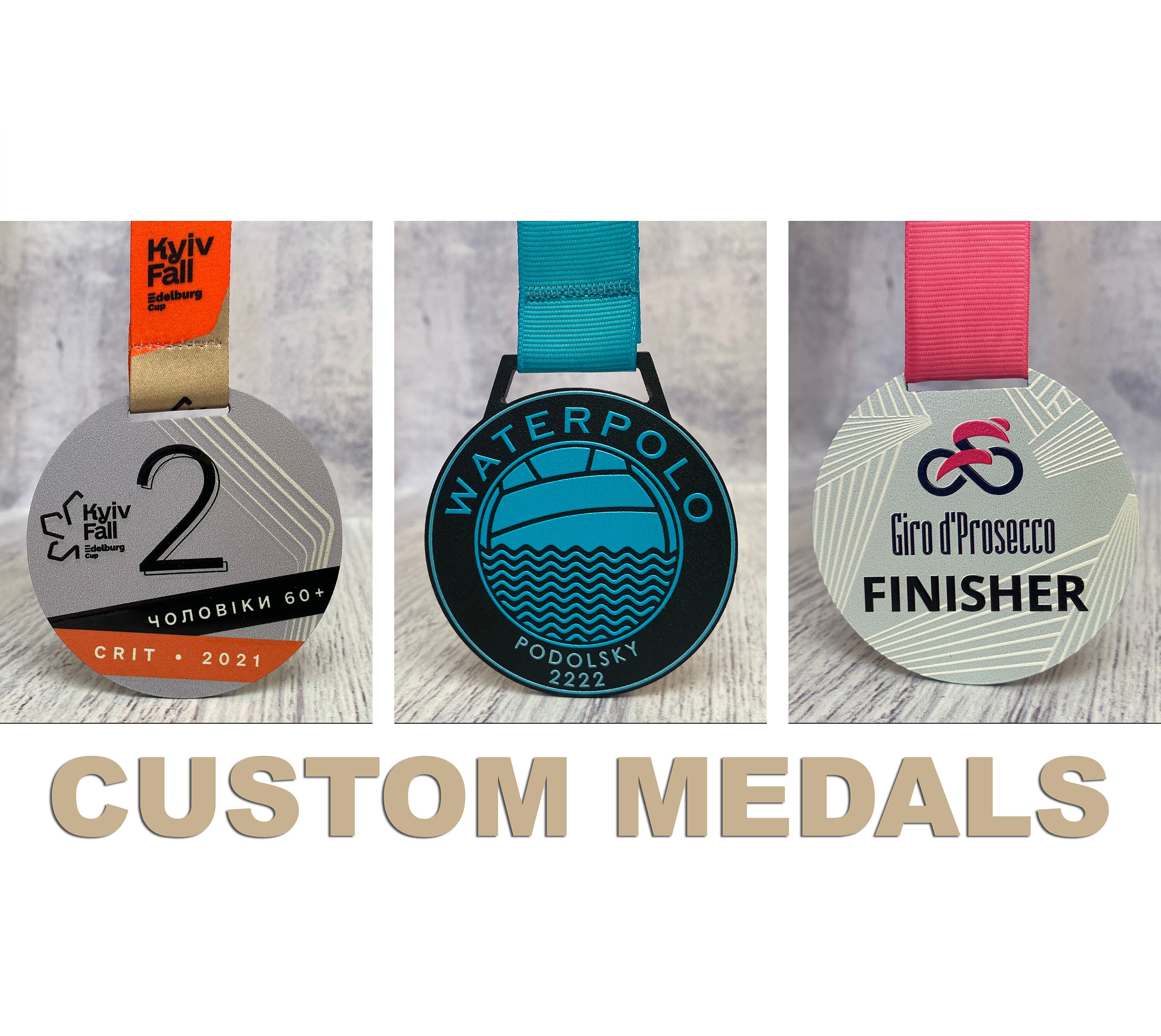 Custom Made Sports Medals From 1 Piece, Free Design, Personalized ...