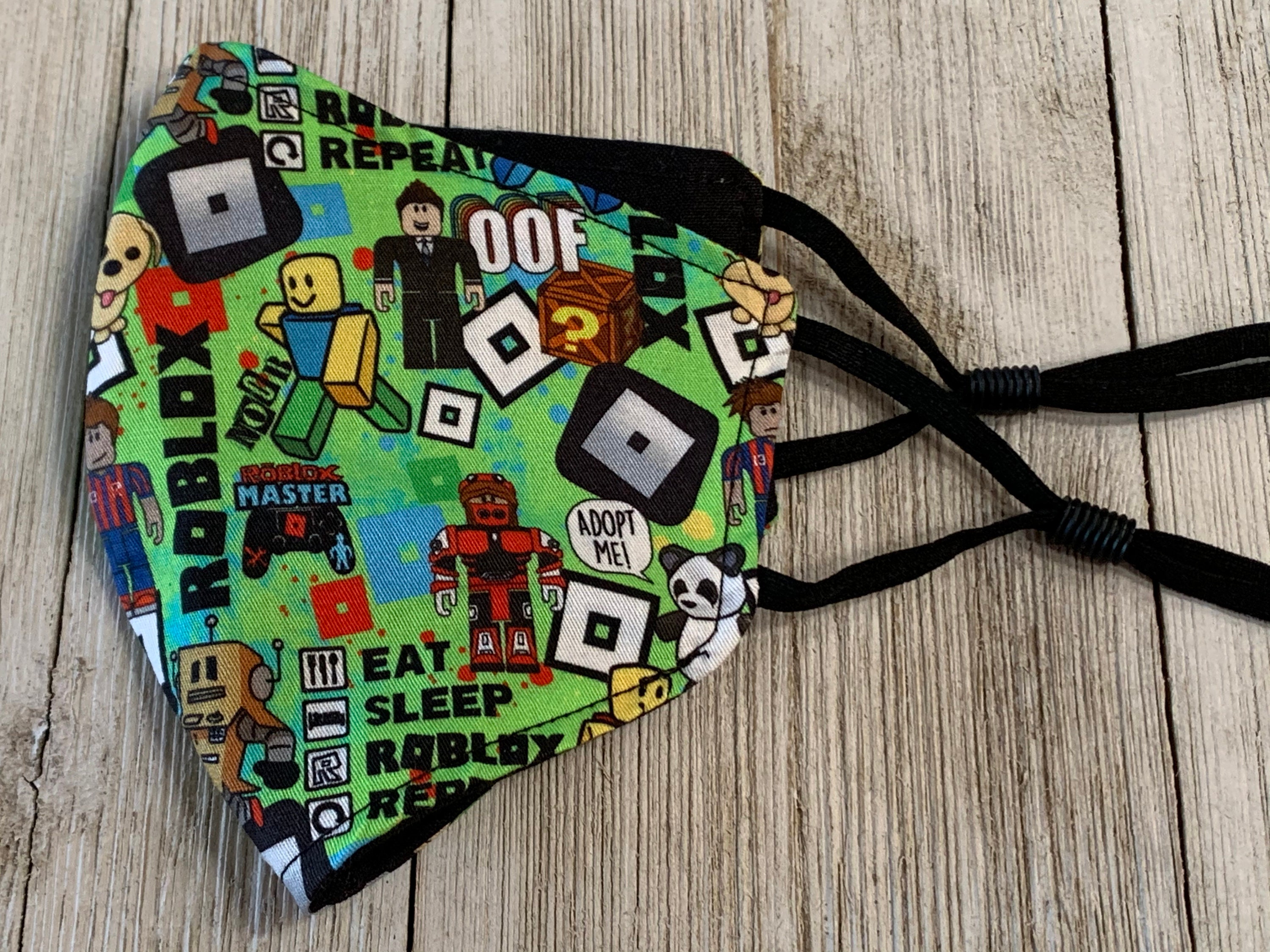 Roblox Face Mask. Gaming Face Mask. Little Kids Adjustable | Etsy