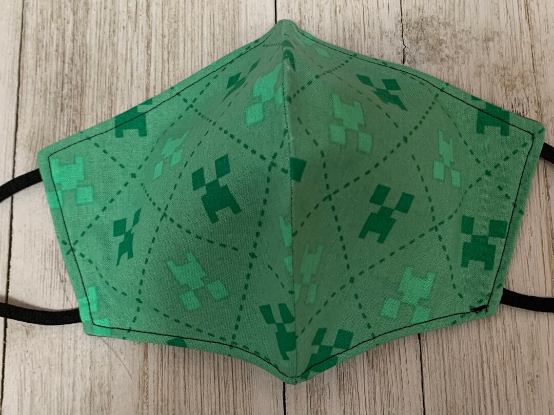 Minecraft Creeper Face Mask. Gaming Face Mask. Adult / Big Kid ...