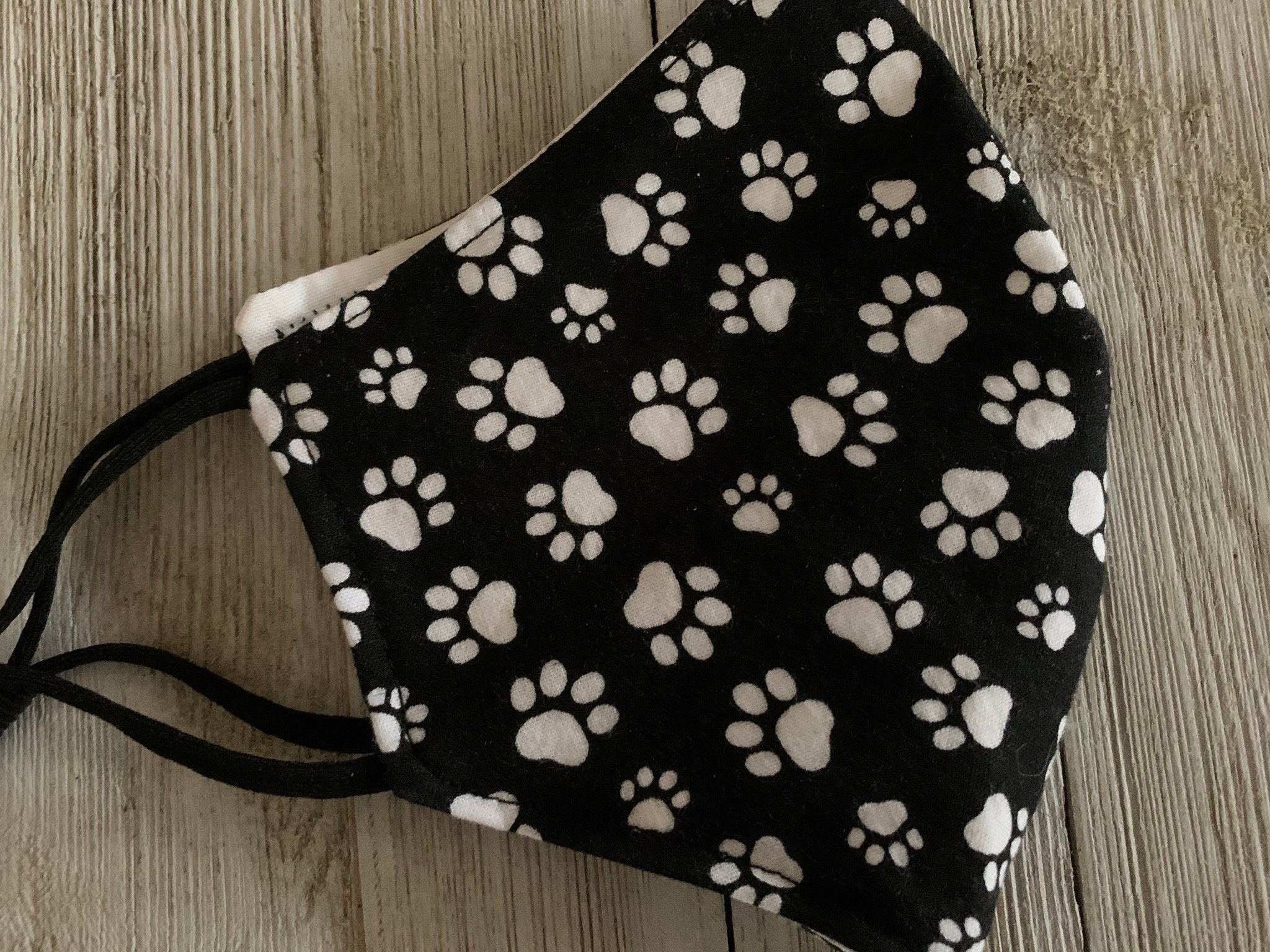 Paw Print Face Mask Pets Dog and Cats Adult / Big Kid Size - Etsy