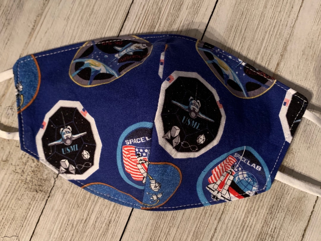 NASA Astronaut Face Mask Little Kids Size 100% Cotton Adjustable ...