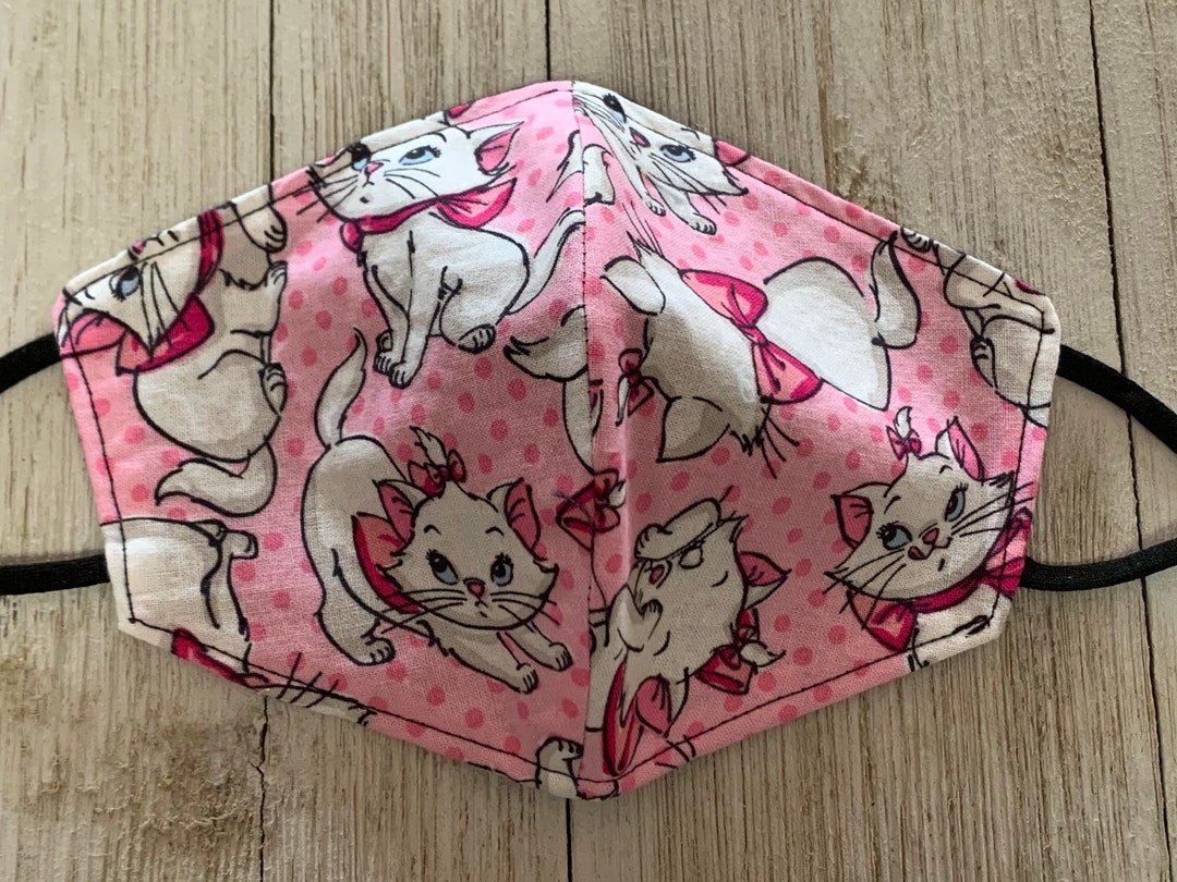 Aristocats Marie Kitty Cat Face Mask. Little Kid Adjustable Reversible ...