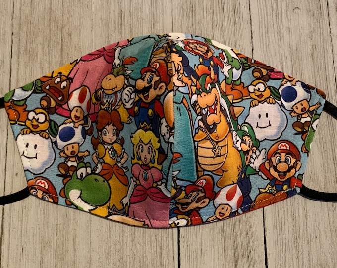 Super Mario Face Mask. Gaming Face Mask. Little Kid Adjustable ...