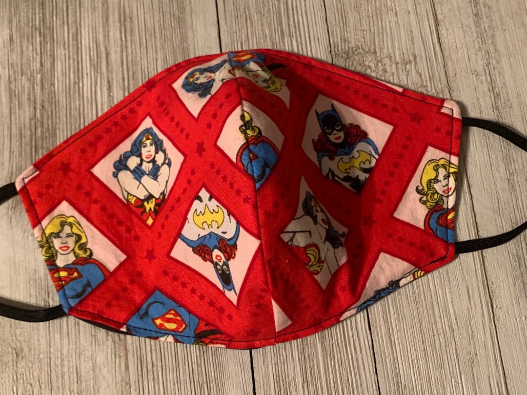Wonder Woman Face Mask 2 Layer Cotton Face Mask Adjustable and ...