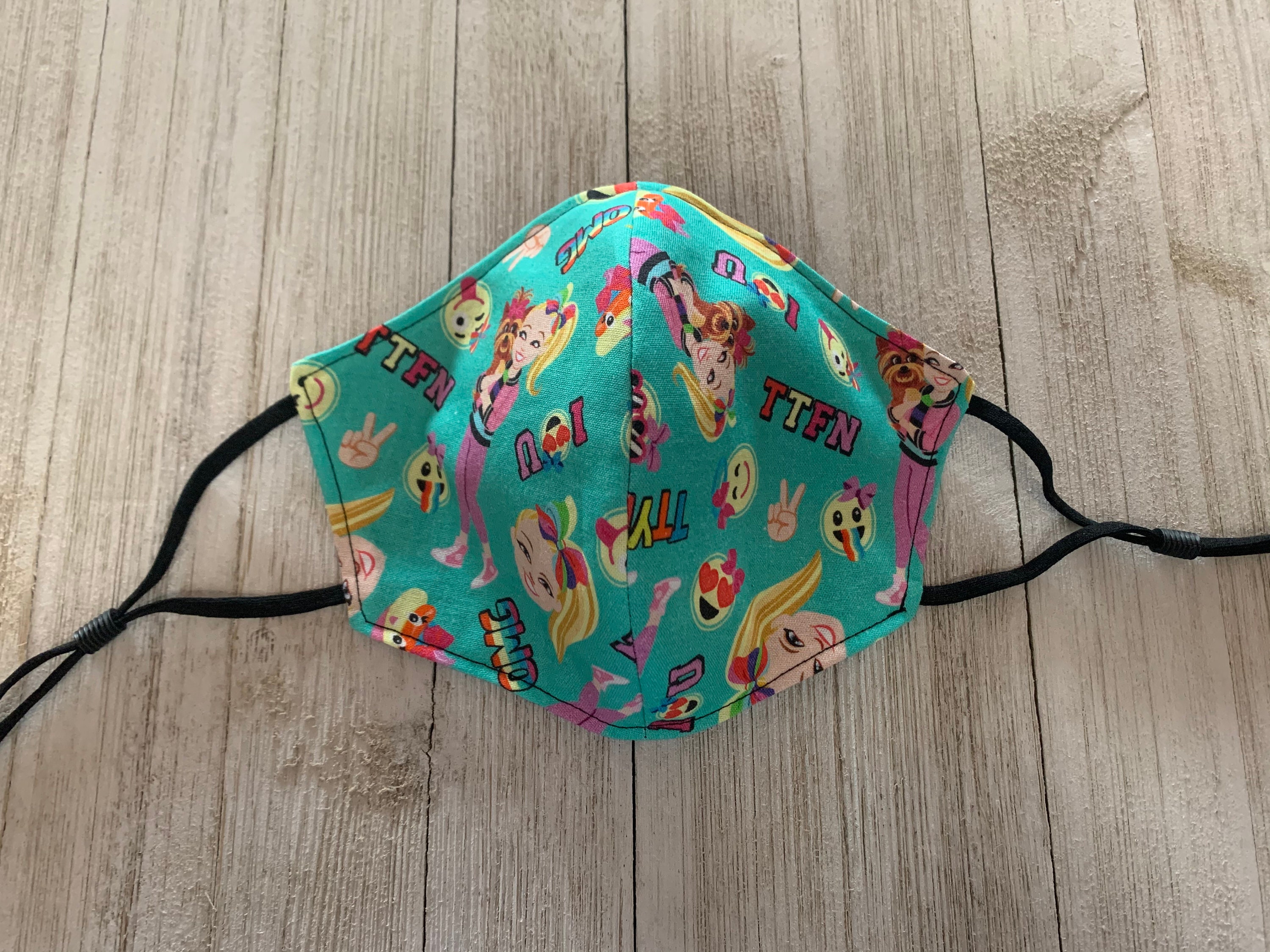 JOJO Siwa Face Mask. Little Kids. Adjustable Reversible Cotton | Etsy