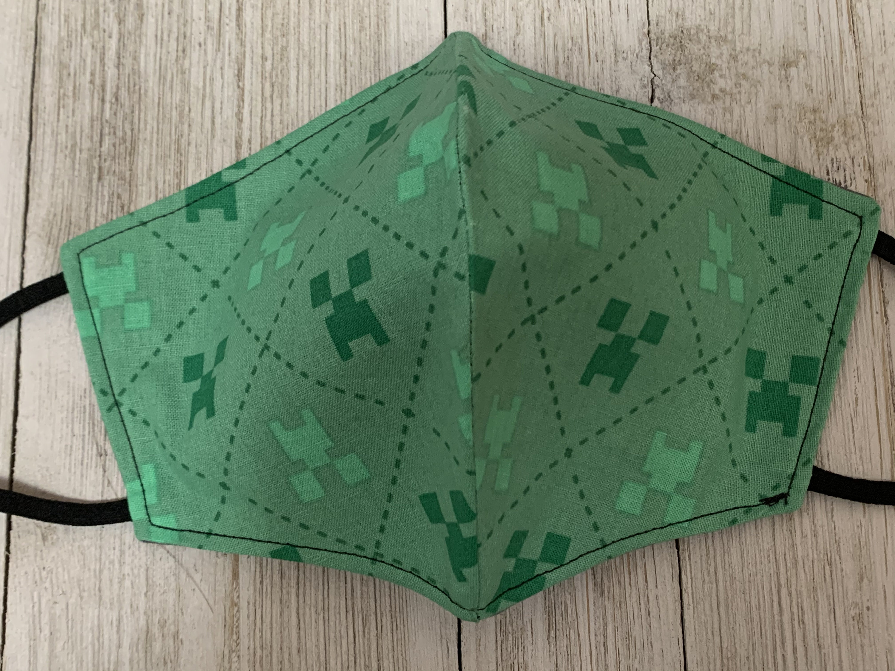 Minecraft Creeper Face Mask. Gaming Face Mask. Little Kids | Etsy