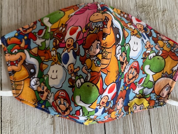 Super Mario Face Mask. Gaming Face Mask. Adult / Big Kid | Etsy