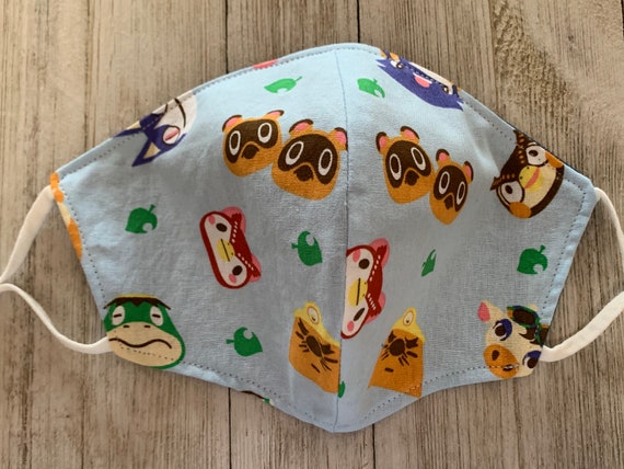 Animal Crossing Face Mask. Gaming Face Mask. Little Kid Sized. | Etsy