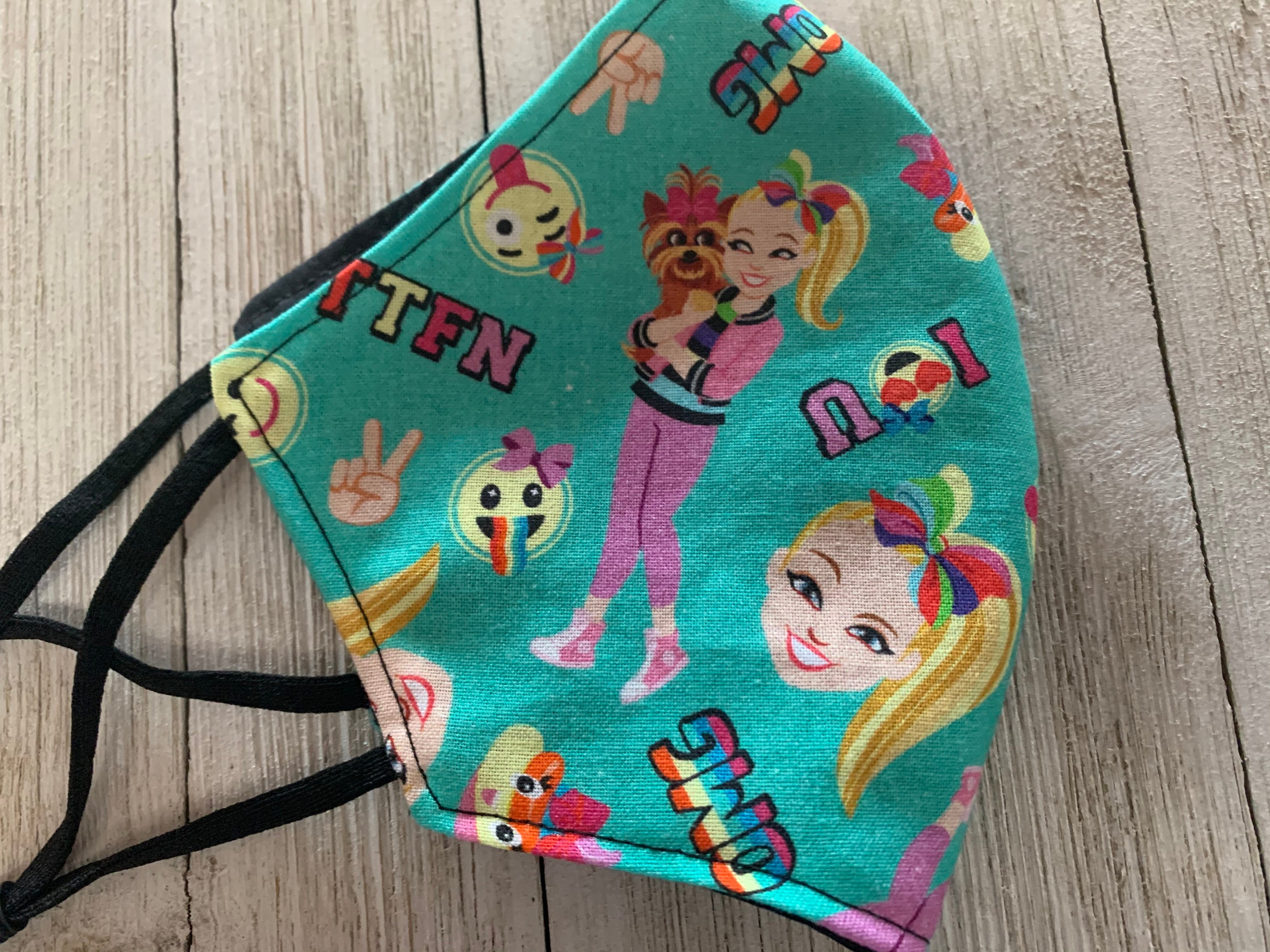 JOJO Siwa Face Mask. Little Kids. Adjustable Reversible Cotton Face ...