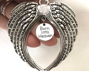 Born Into Heaven Loss of Newborn Angel Wings Angel | Etsy