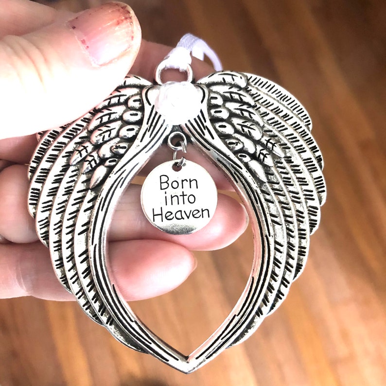 Born Into Heaven Loss of Newborn Angel Wings Angel | Etsy