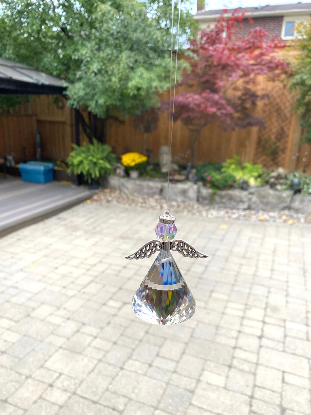 Crystal Angel, Rear View Mirror Angel, Suncatcher Angel, Sympathy Gift ...